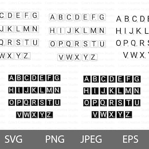 Tile Alphabets Svg Bundle, Tile Alphabet Svg, Tile Letters Svg, Word ...
