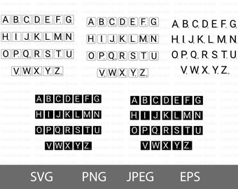 Tile Alphabets Svg Bundle Tile Alphabet Svg Tile Letters - Etsy