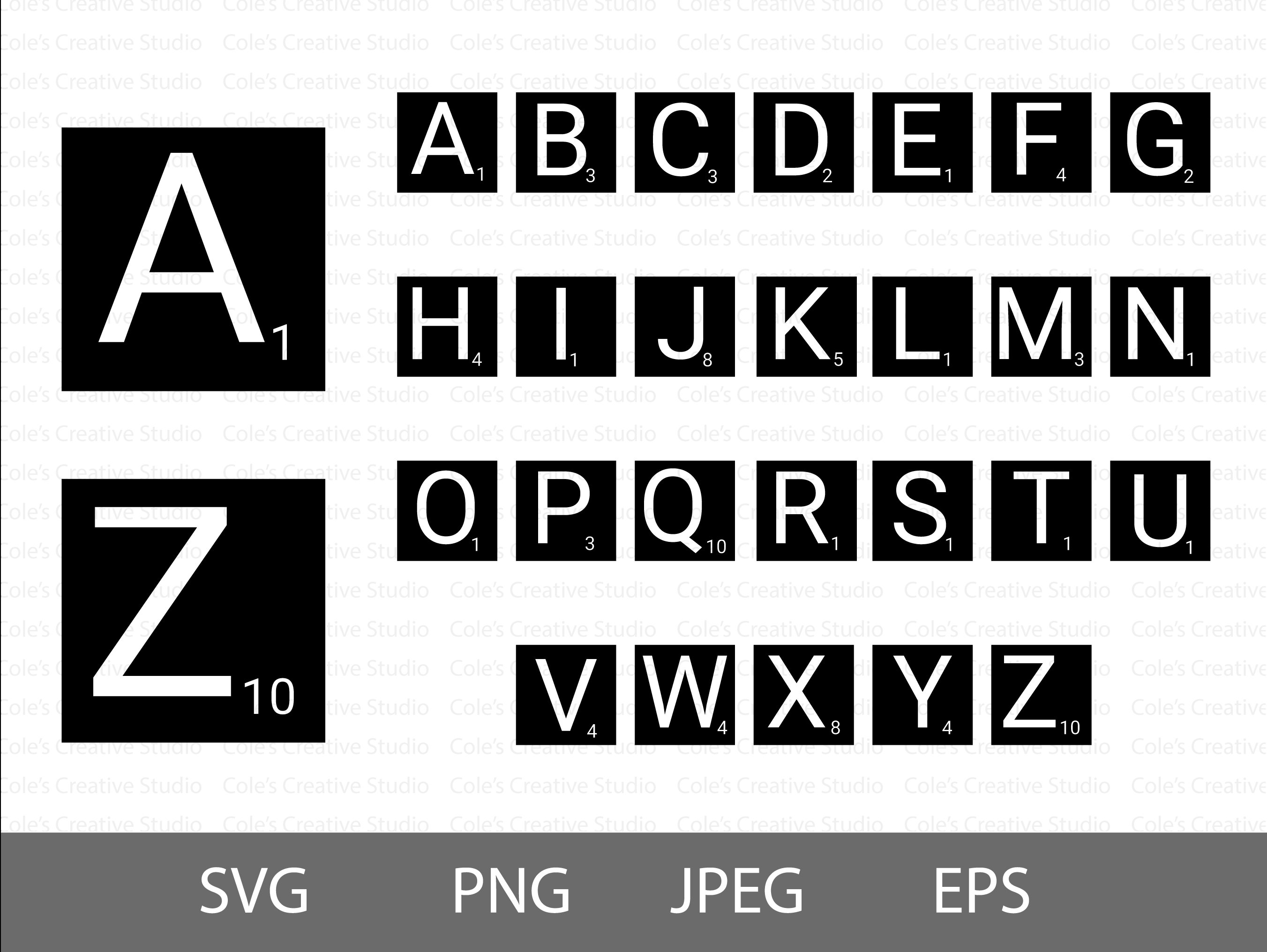 Tile Alphabet Svg Tile Silhouette Svg Tile Letters Svg Tile - Etsy