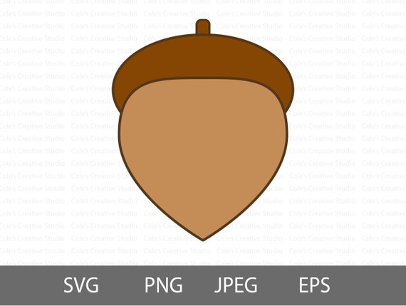 Simple Acorn Svg Acorn Acorn Svg Acorn Clipart Fall - Etsy