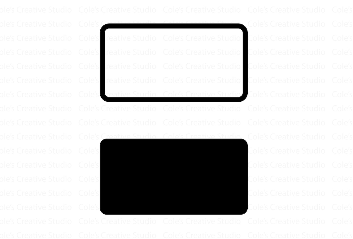 Filled Rounded Rectangle SVG, Rounded Rectangle Outline Svg, Filled ...