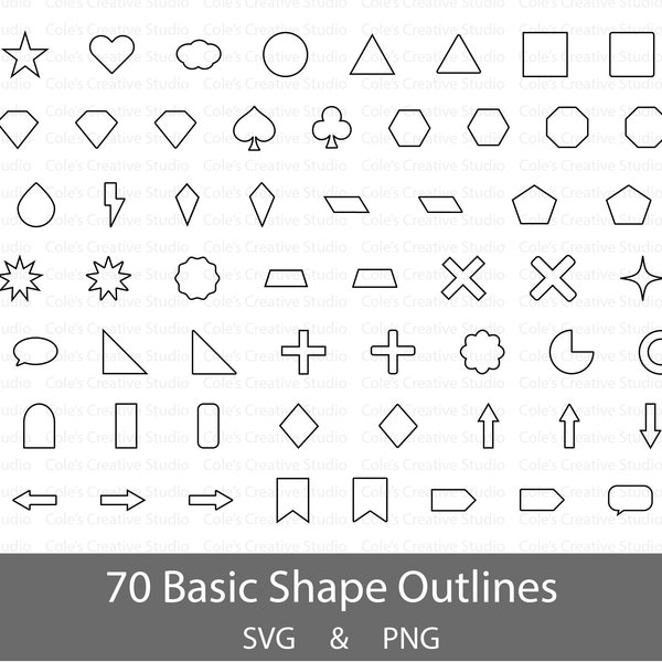 Basic Shapes Svg - Etsy