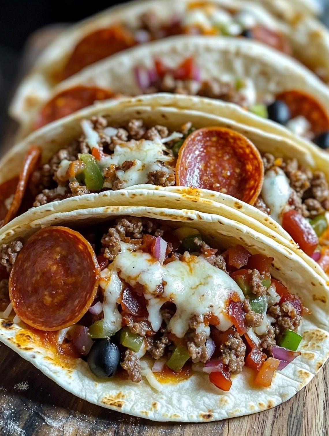Meat Lovers Pizza Tacos Recipe - Etsy