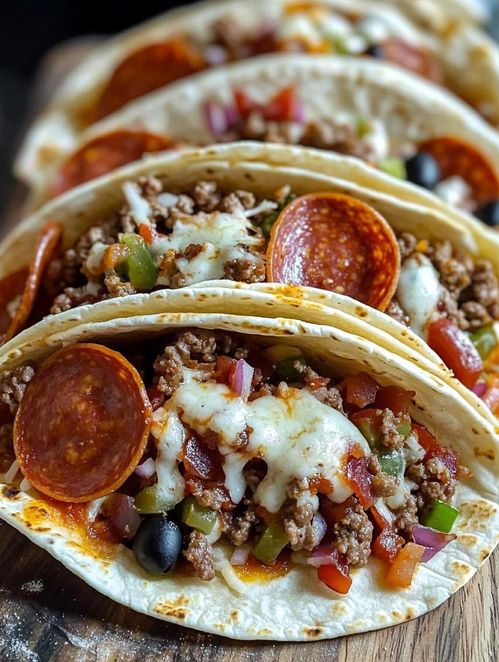 Meat Lovers Pizza Tacos Recipe - Etsy