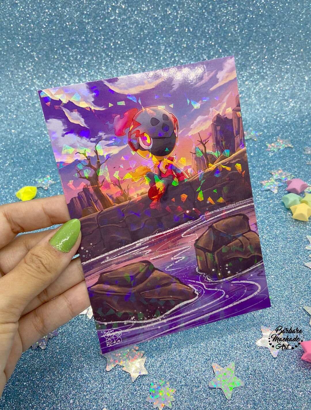 Charcadet Holographic A6 Altered Card Print Paldea - Etsy