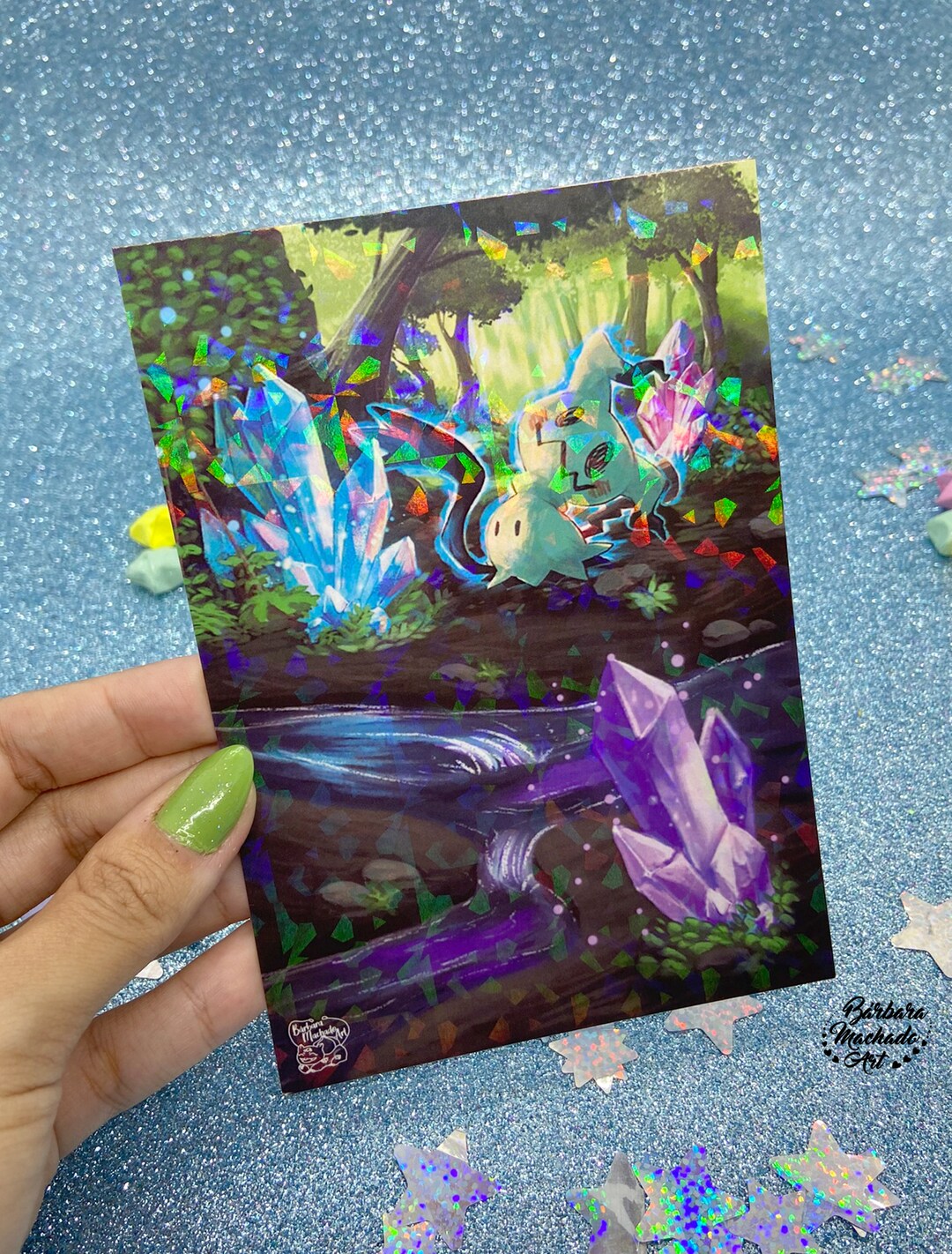 Mimikyu Holographic A6 Altered Card Print Halloween - Etsy