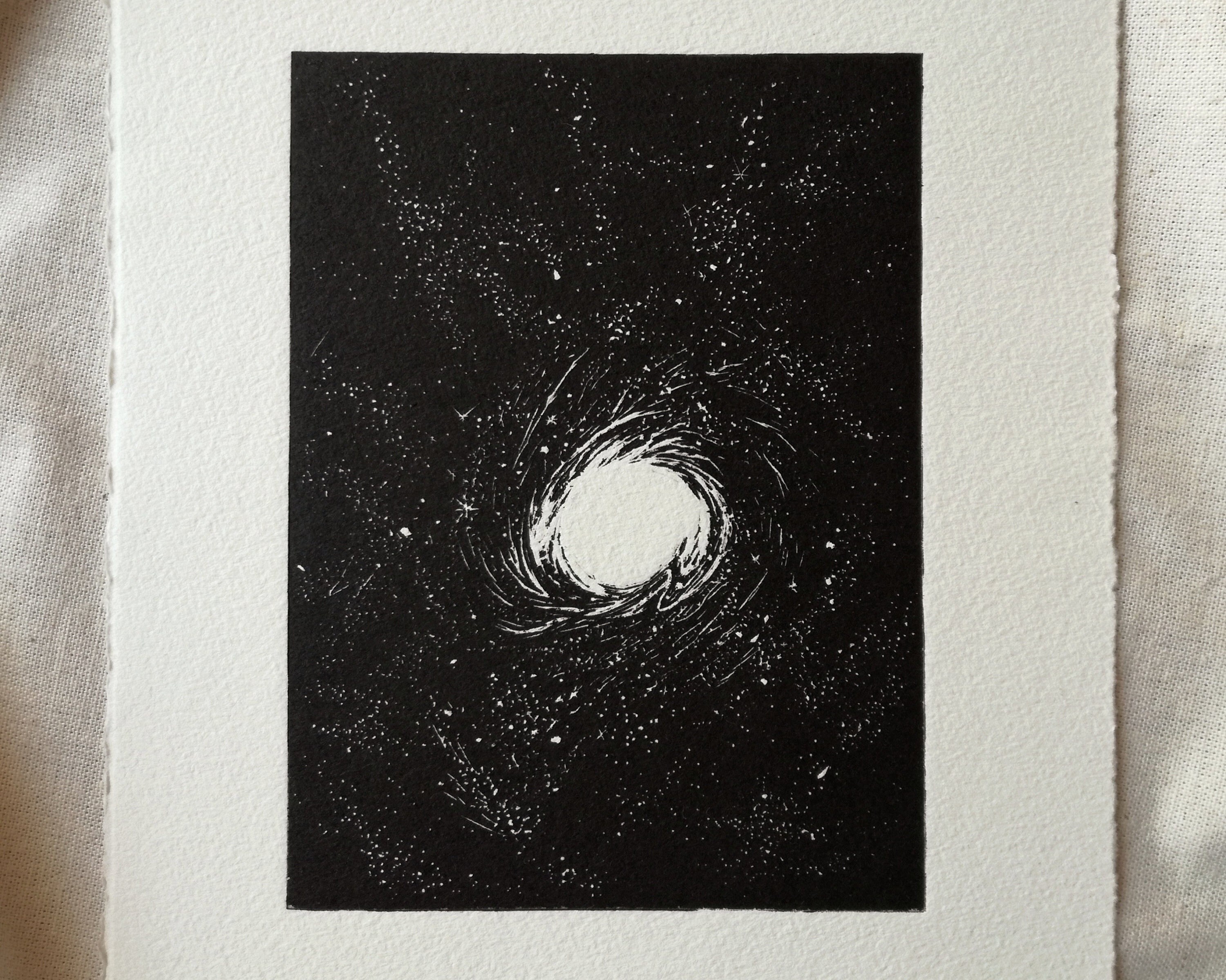 Stardust Original Linocut Print Block Print Lino Print - Etsy