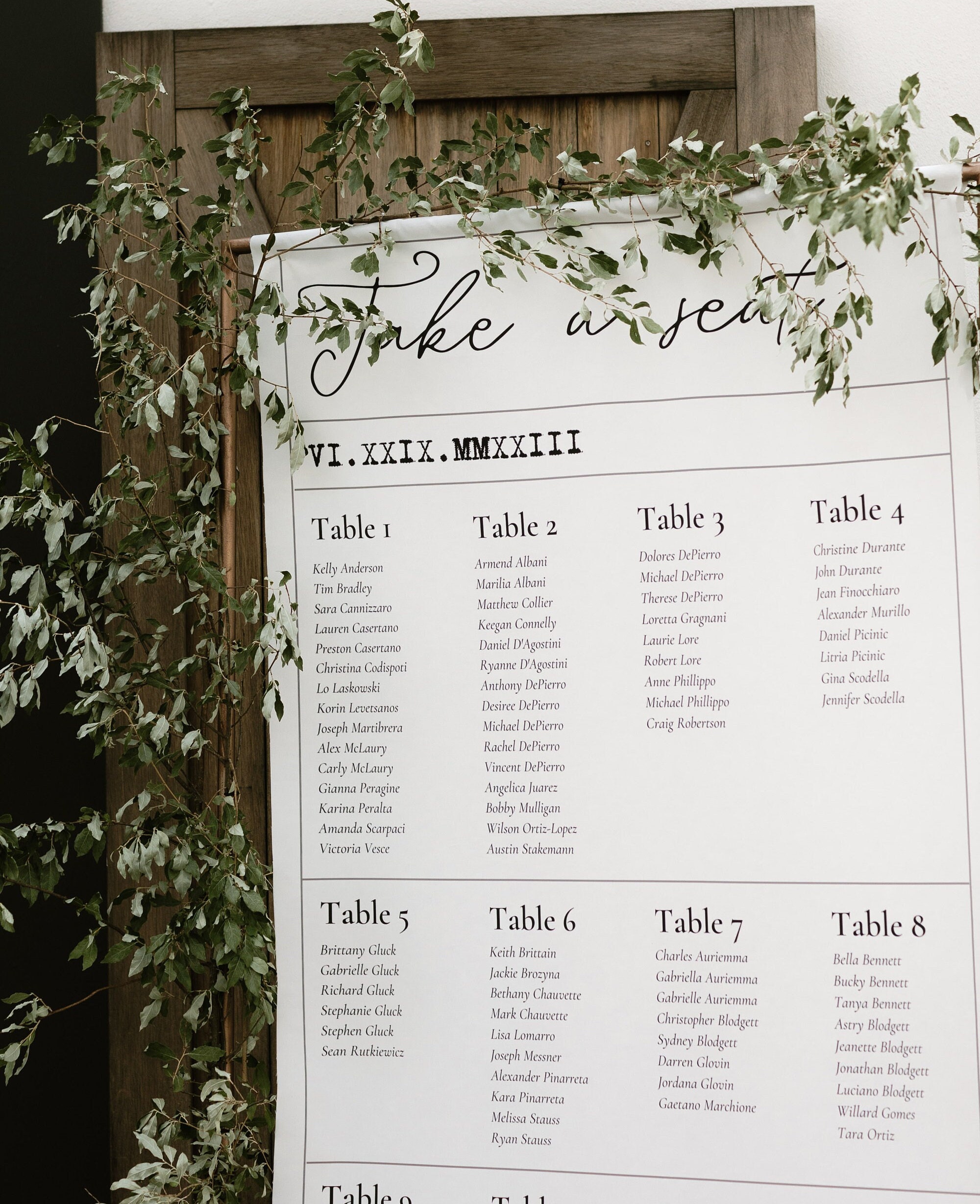 Custom French Inspired Seating Chart Template | Canva Digital Download ...
