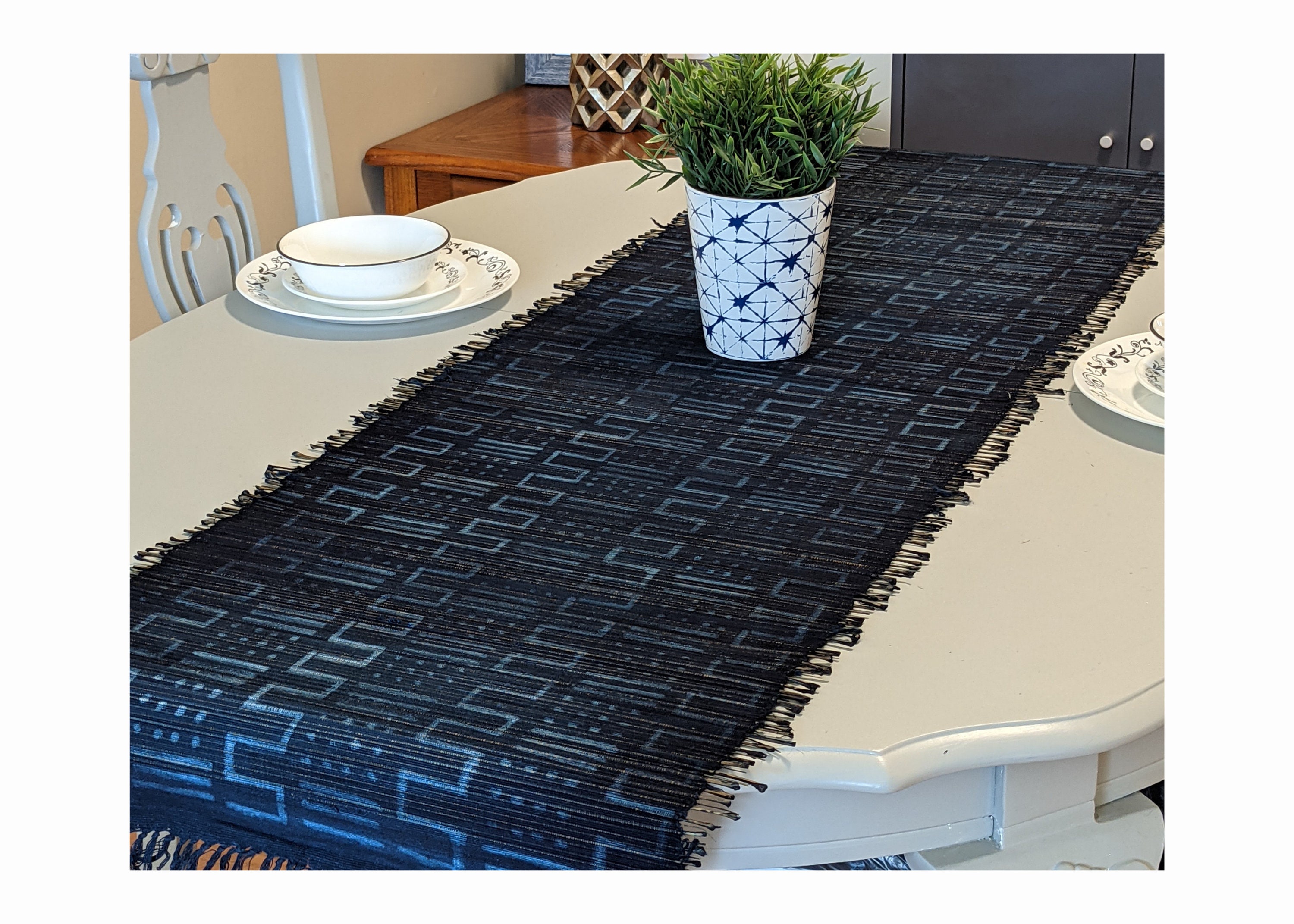 Indigo Table Runner, Various Designs Available, Gift Idea, Table ...
