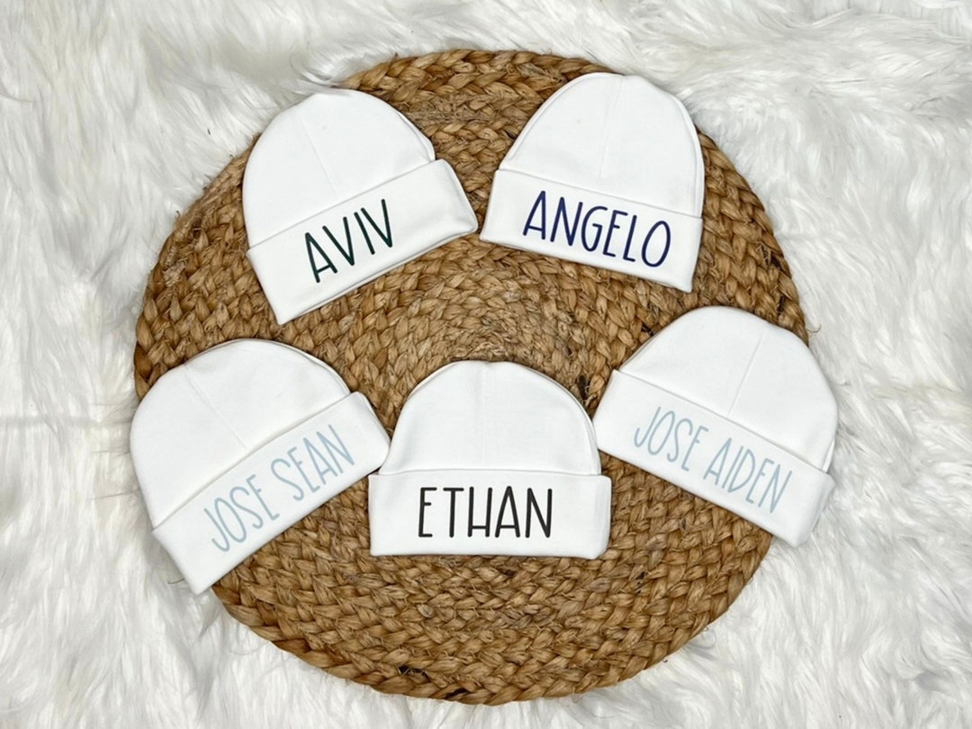 Baby Hospital Hat Personalized With Name, Baby Name Hat, Newborn Baby ...