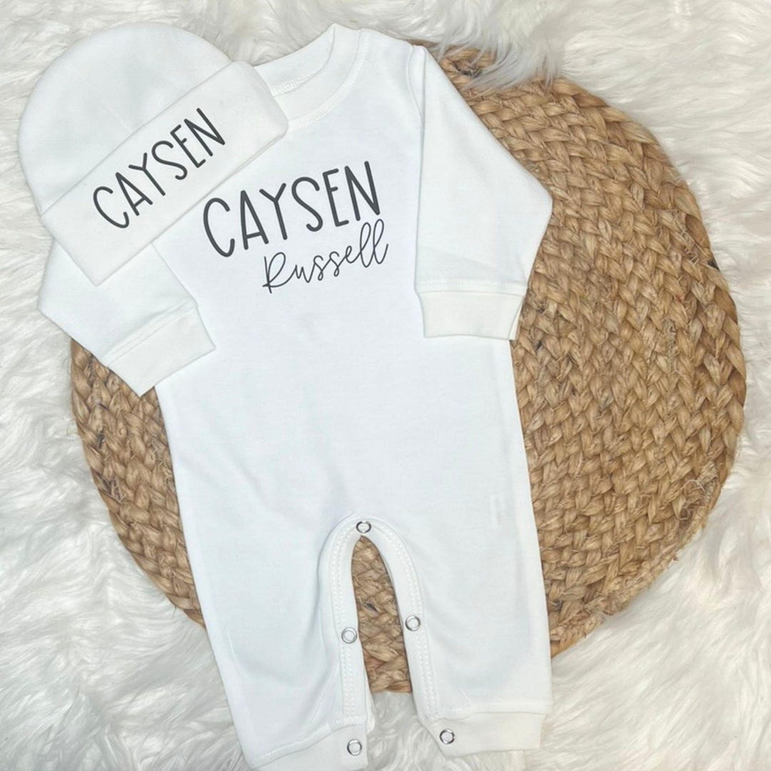 Personalized Newborn Baby Romper, Custom Name Baby Outfit, Baby Shower ...