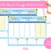 Printable Weekly Planner, Giraffes and Sunflowers, Horizontal Letter ...