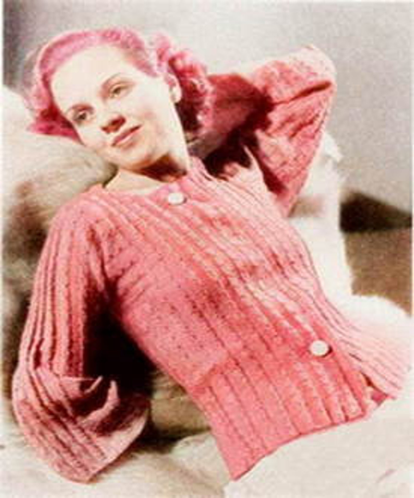 Vintage 1937 Pattern for a Knitted Bed Jacket From Needlewoman April ...