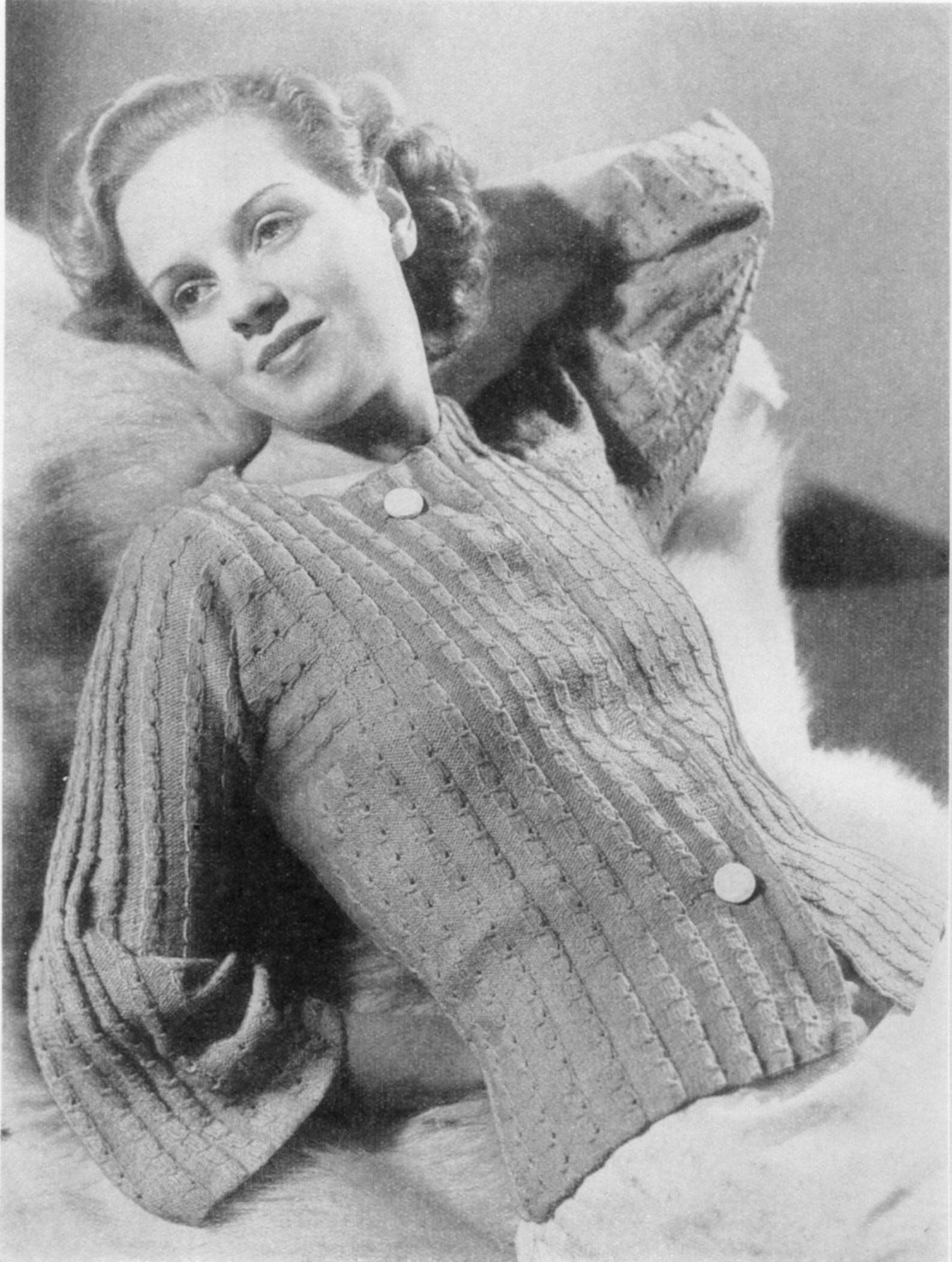 Vintage 1937 Pattern for a Knitted Bed Jacket From Needlewoman April ...