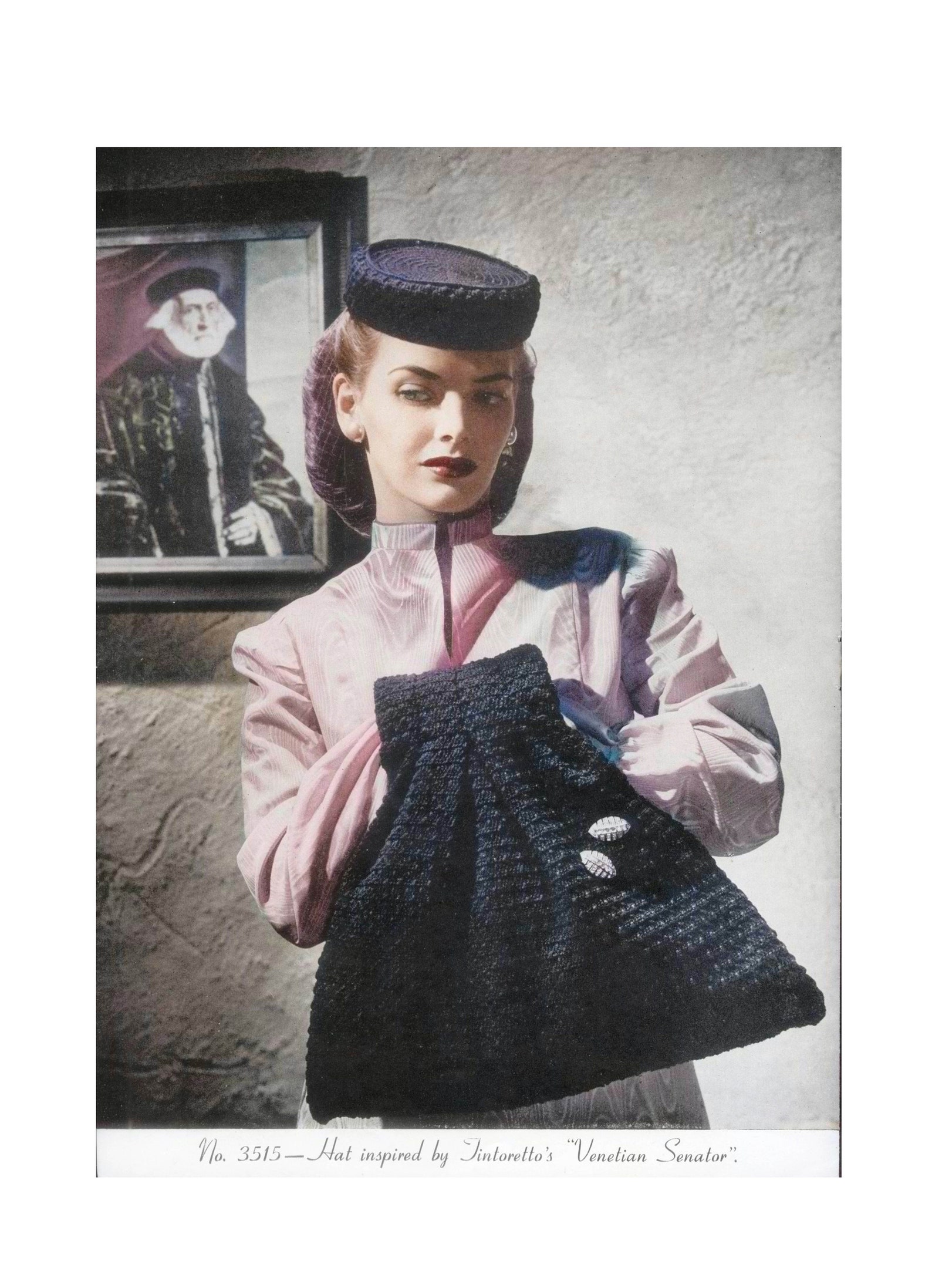 Vintage Crochet Pattern. Tintoretto Inspired Pillbox Hat & Bag - Etsy