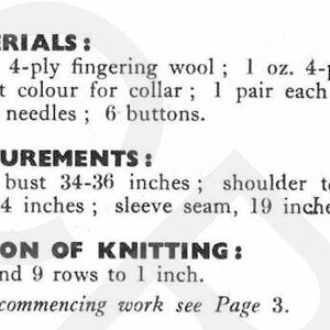 Vintage 1942 Knitting Pattern for a Ladies Long Line Jacket. - Etsy