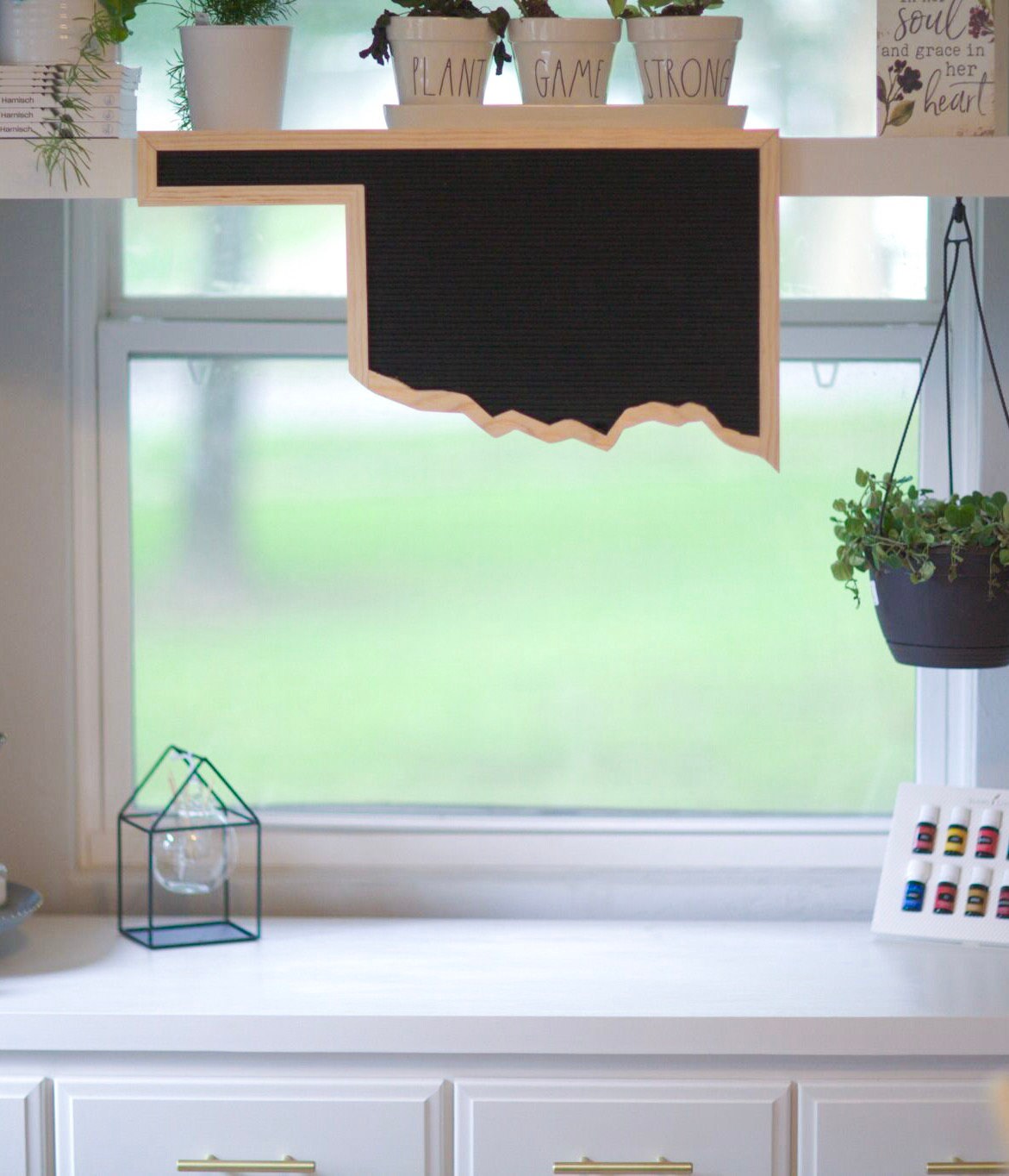 Oklahoma Shaped Letter Board - Etsy