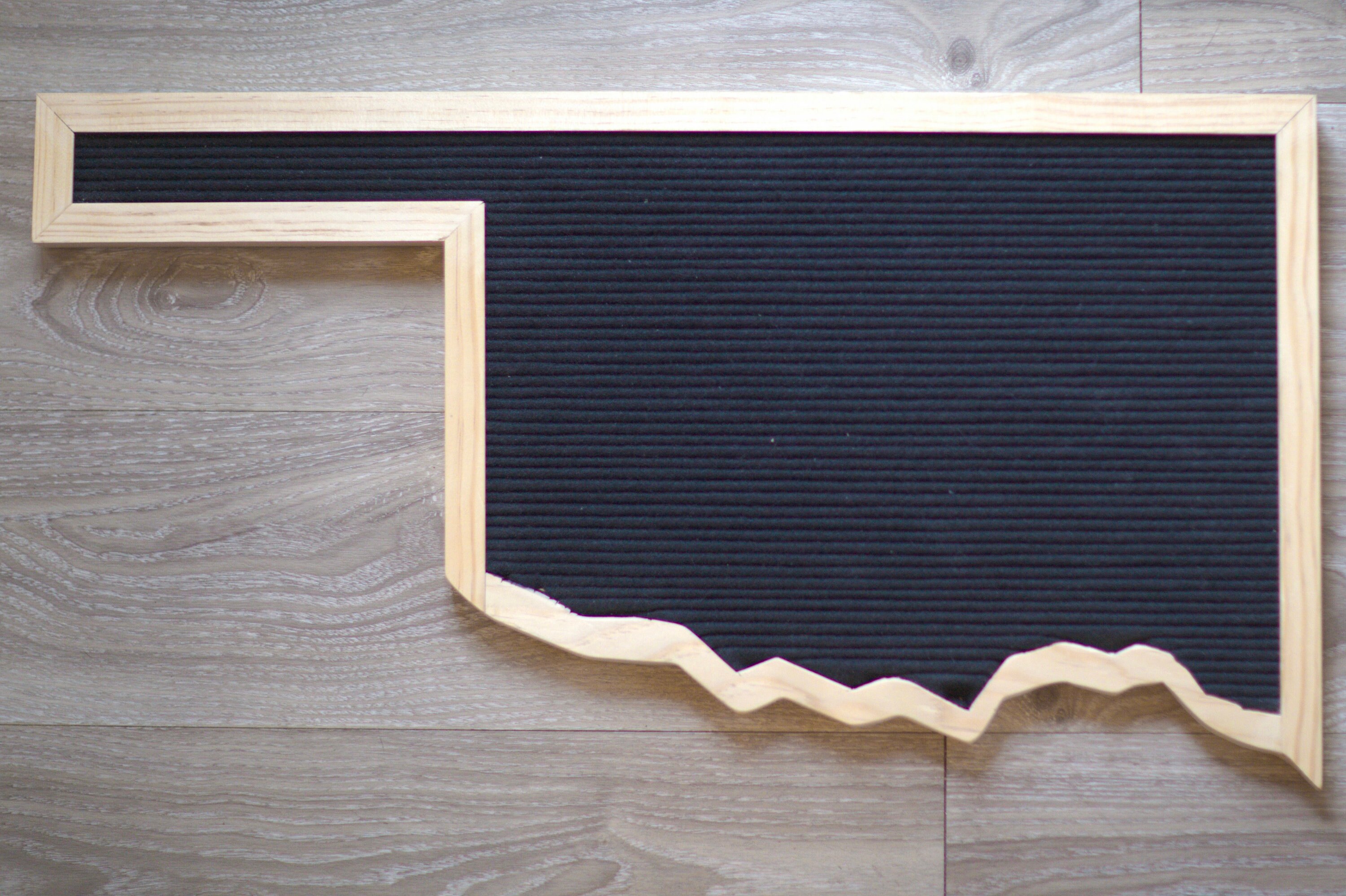 Oklahoma Shaped Letter Board - Etsy