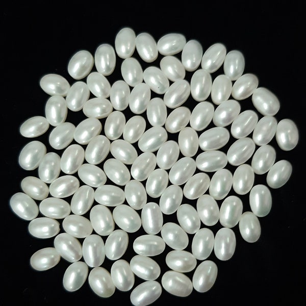 Oval Pearl Necklace - Etsy