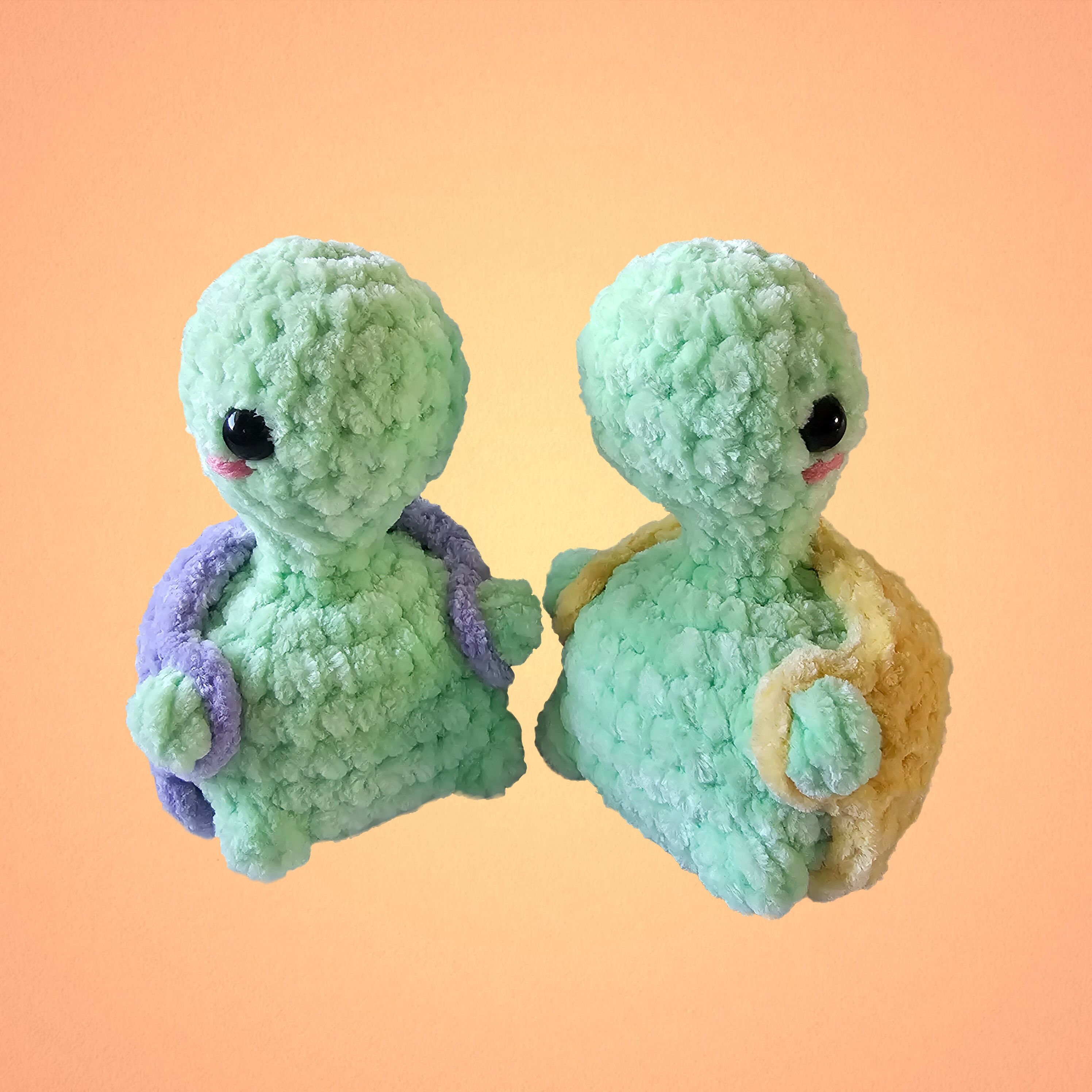Bum Bum Turtle Crochet Turtle With Removable Shell Crochet Turtle Butt ...