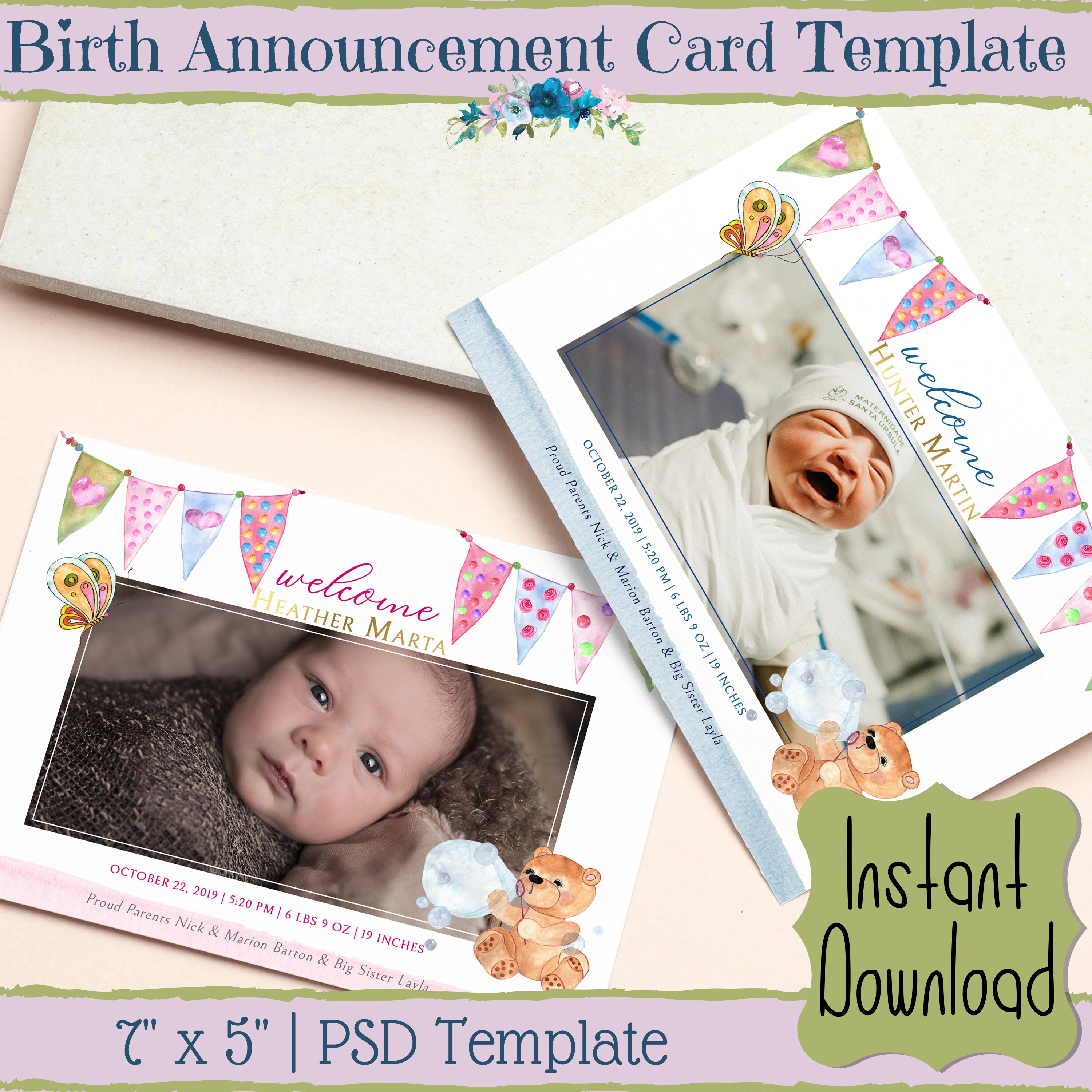 Custom Baby Announcement Card Birth Announcement Printable Etsy custom-baby-announcement-card-birth-announcement-printable-etsy