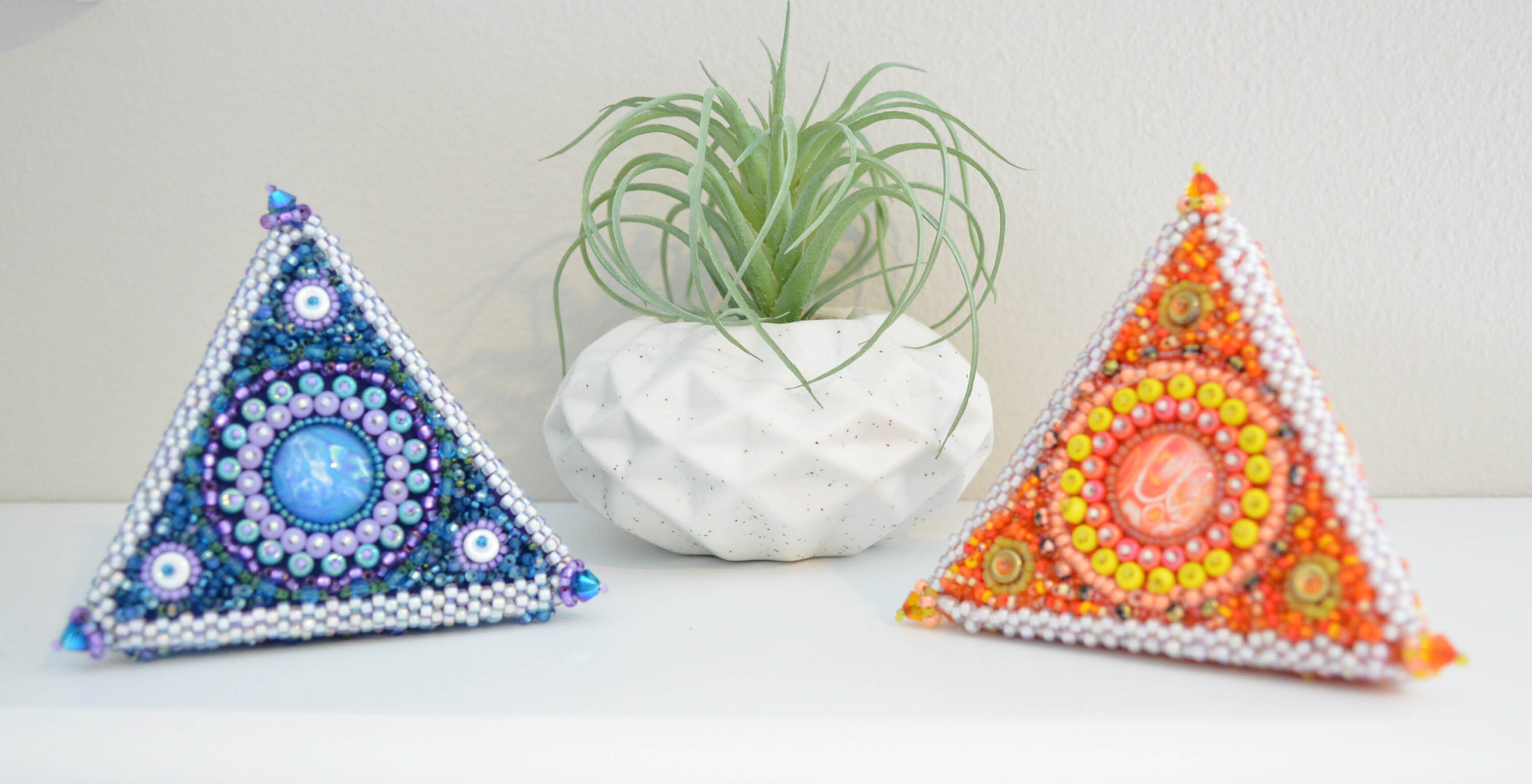 Tutorial for 3D Bead Embroidery Pyramid Designed by the - Etsy