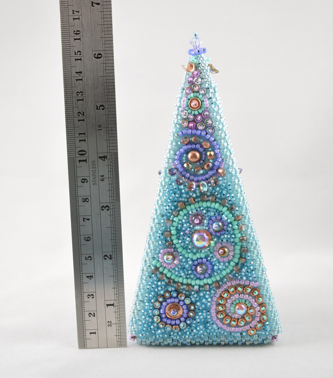 Tutorial for Beaded Pyramid, 6 Tall, 3D Bead Embroidery Designed by the ...