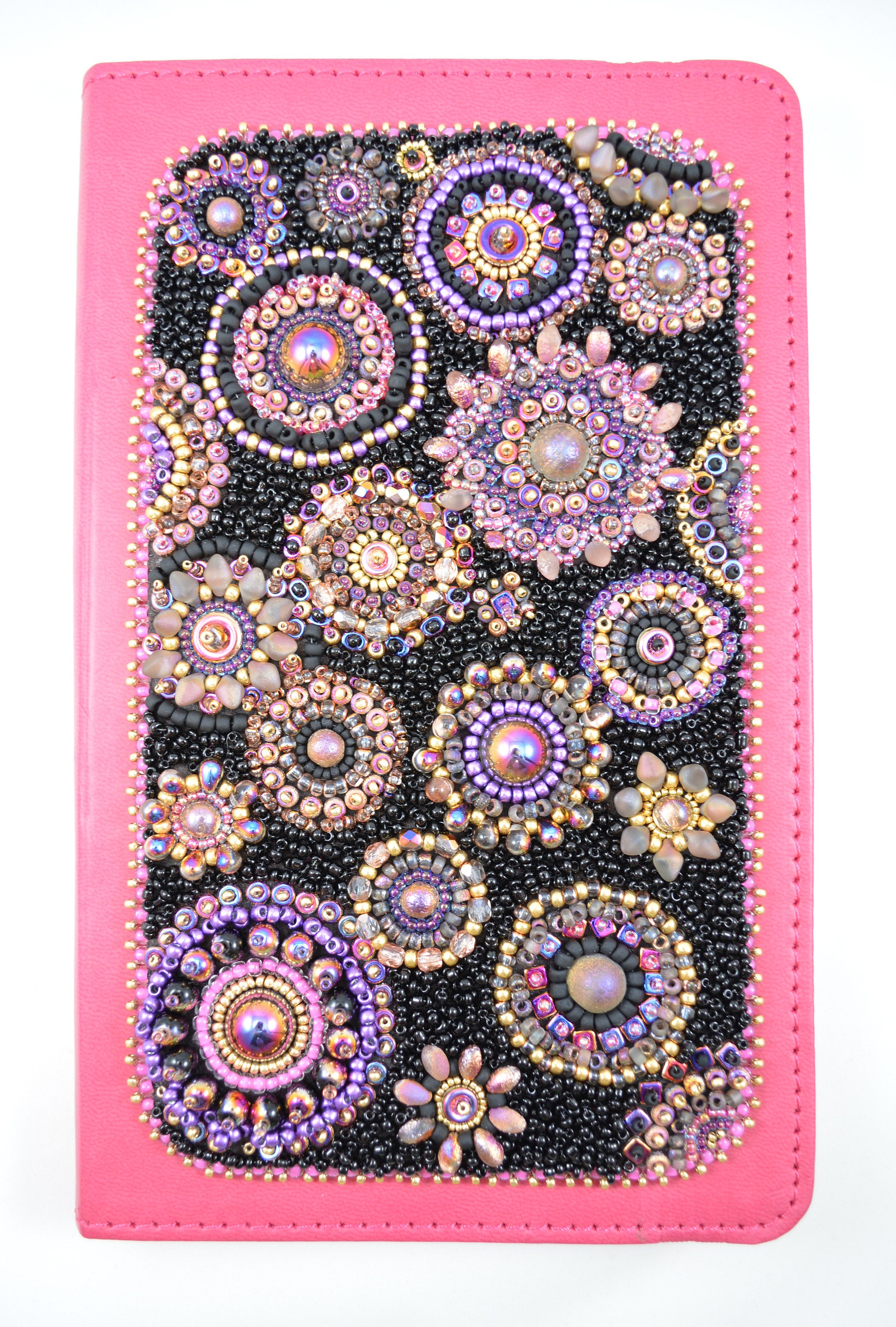 Tutorial for Bead Embroidery, Magnetic, Mandala Book Cover, Journal ...