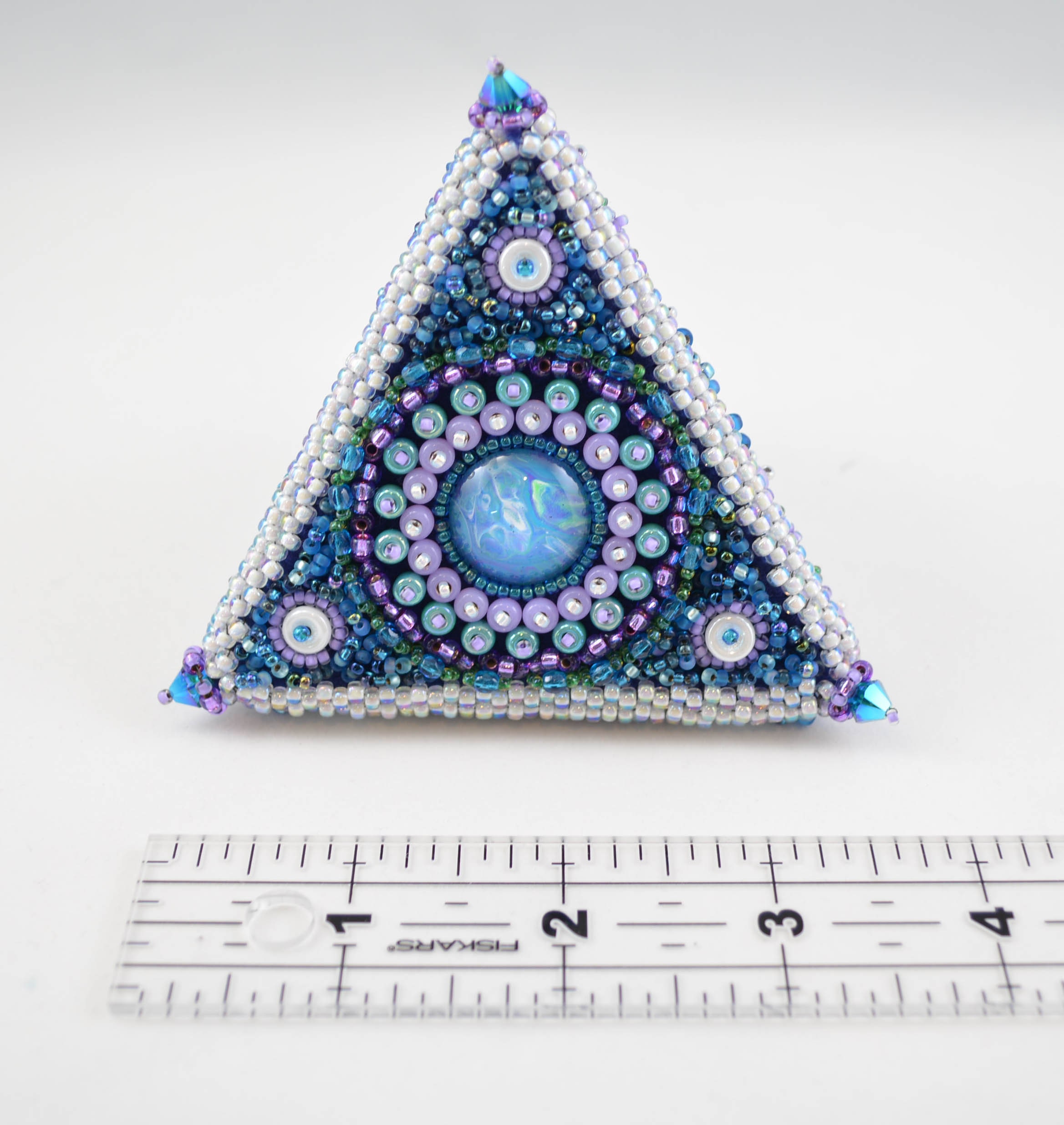 Tutorial for 3D Bead Embroidery Pyramid Designed by the | Etsy