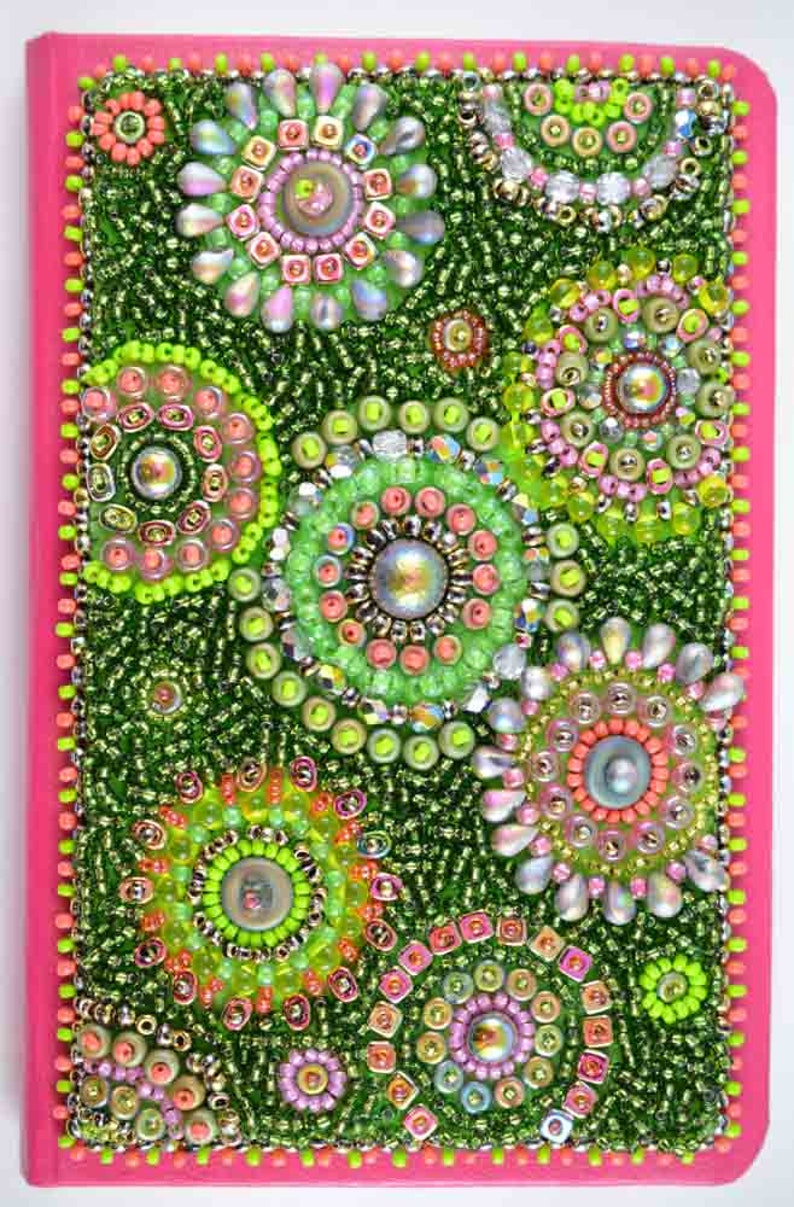 Bead Embroidery Tutorial, DIY Book Journal Bible Cover, Magnetic, Glass ...