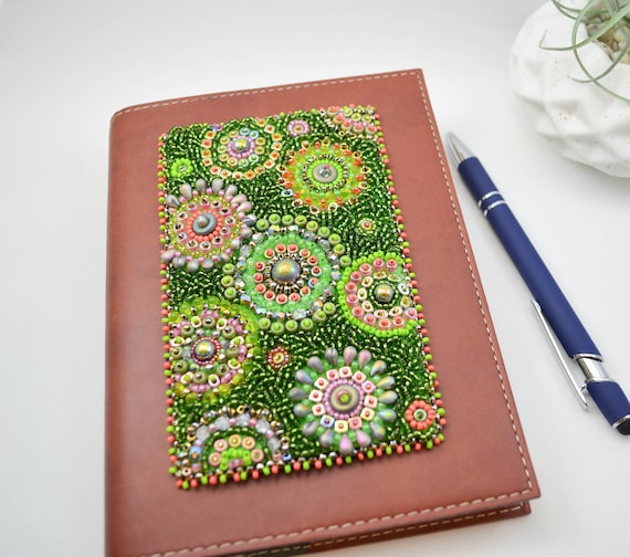 Bead Embroidery Tutorial DIY Book Journal Bible Cover - Etsy