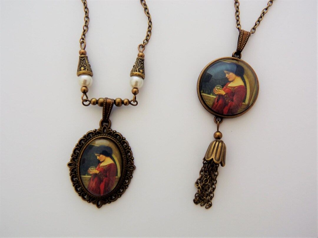 Fine Art Inspired Pendant, Pre-raphaelite Inspired Jewellery - Etsy UK