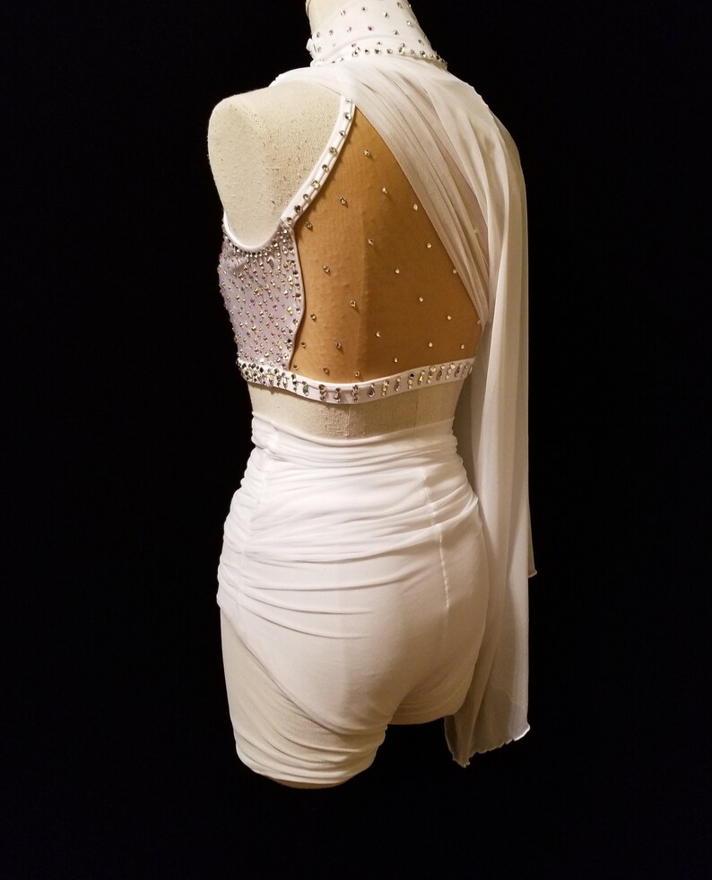White Jazz Costume 2 Piece Contemporary Lyrical Dance - Etsy