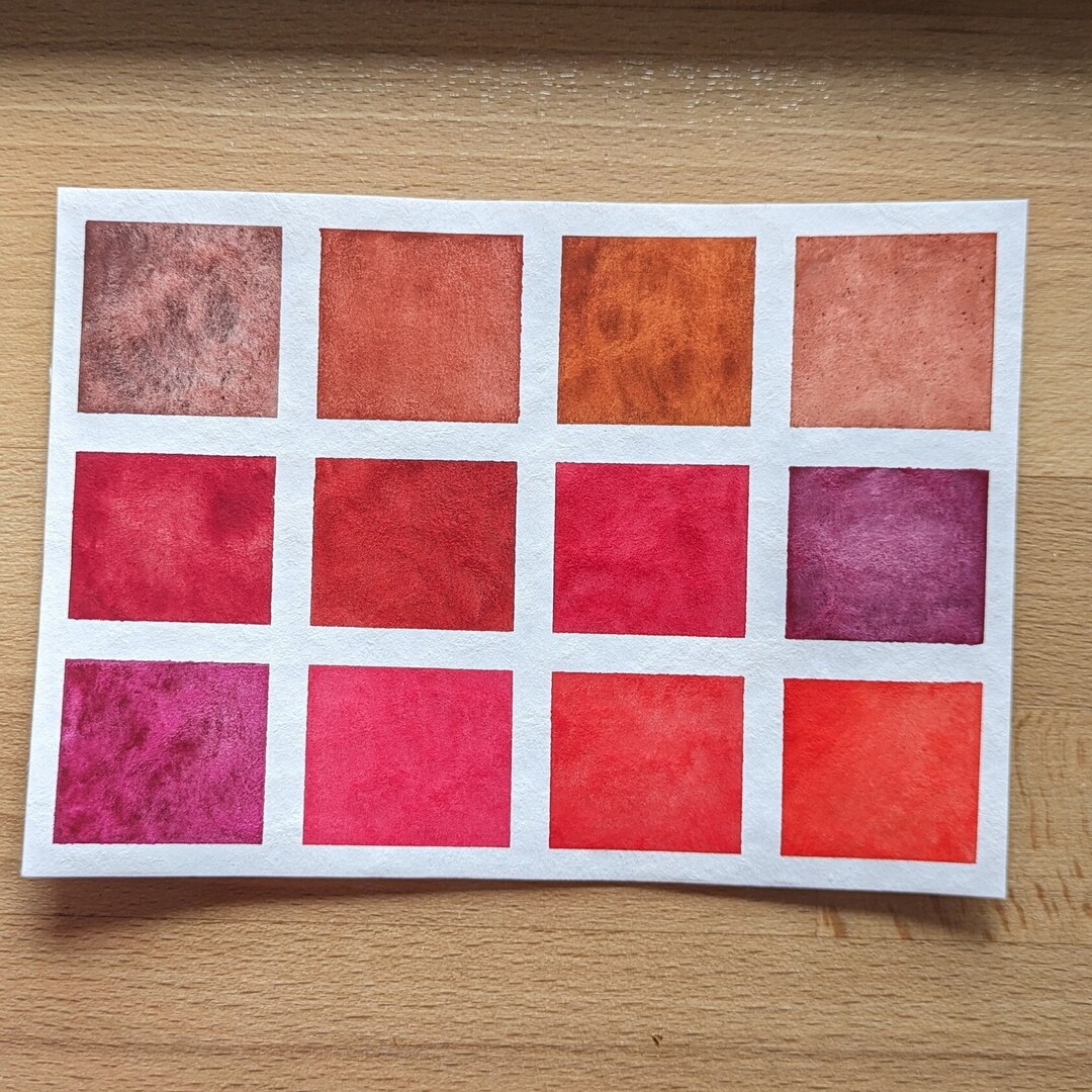 Monochromatic Red Palette - 12 Half Pans - Etsy