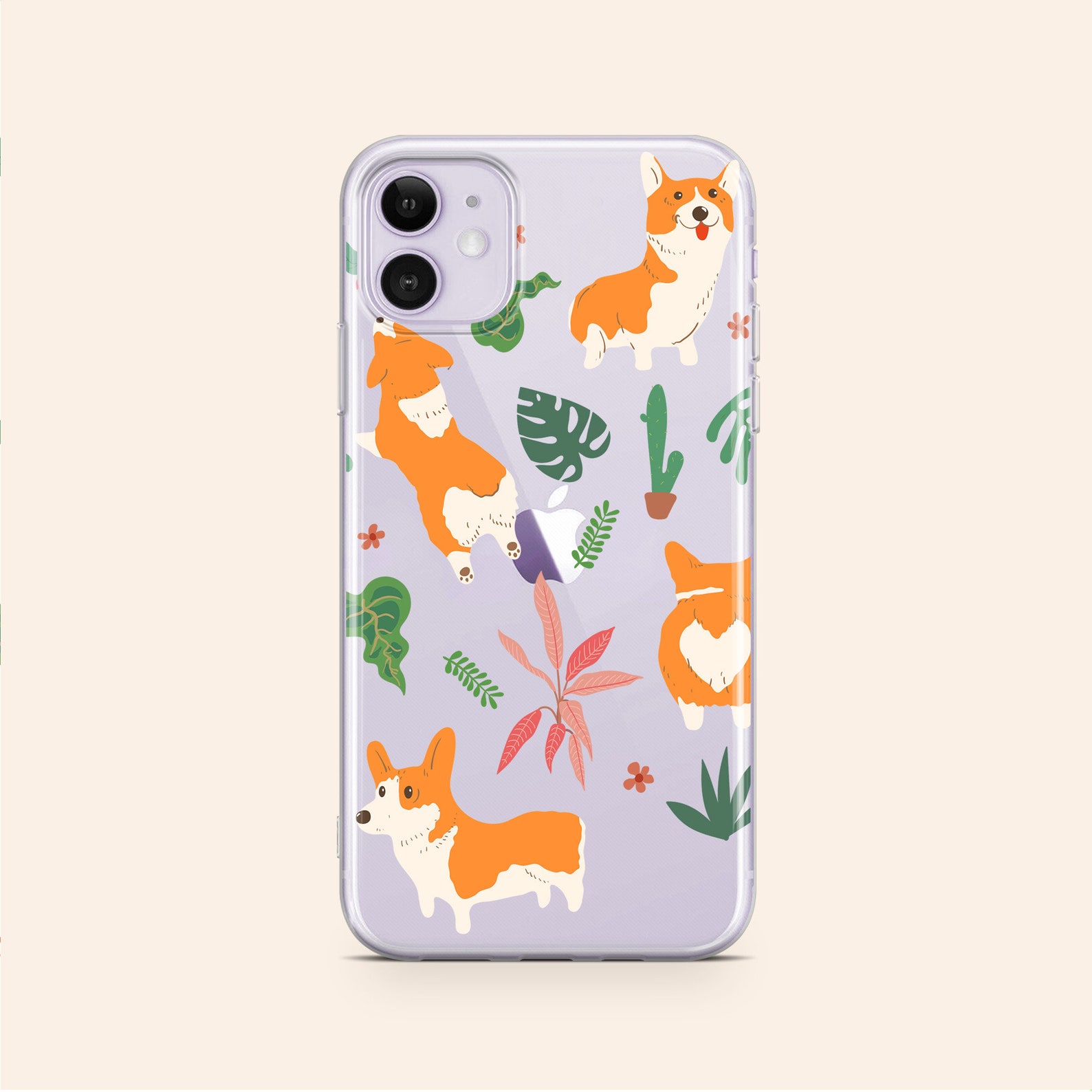Cute Corgi Iphone 13 Case Corgis Iphone 12 Case Tropical | Etsy