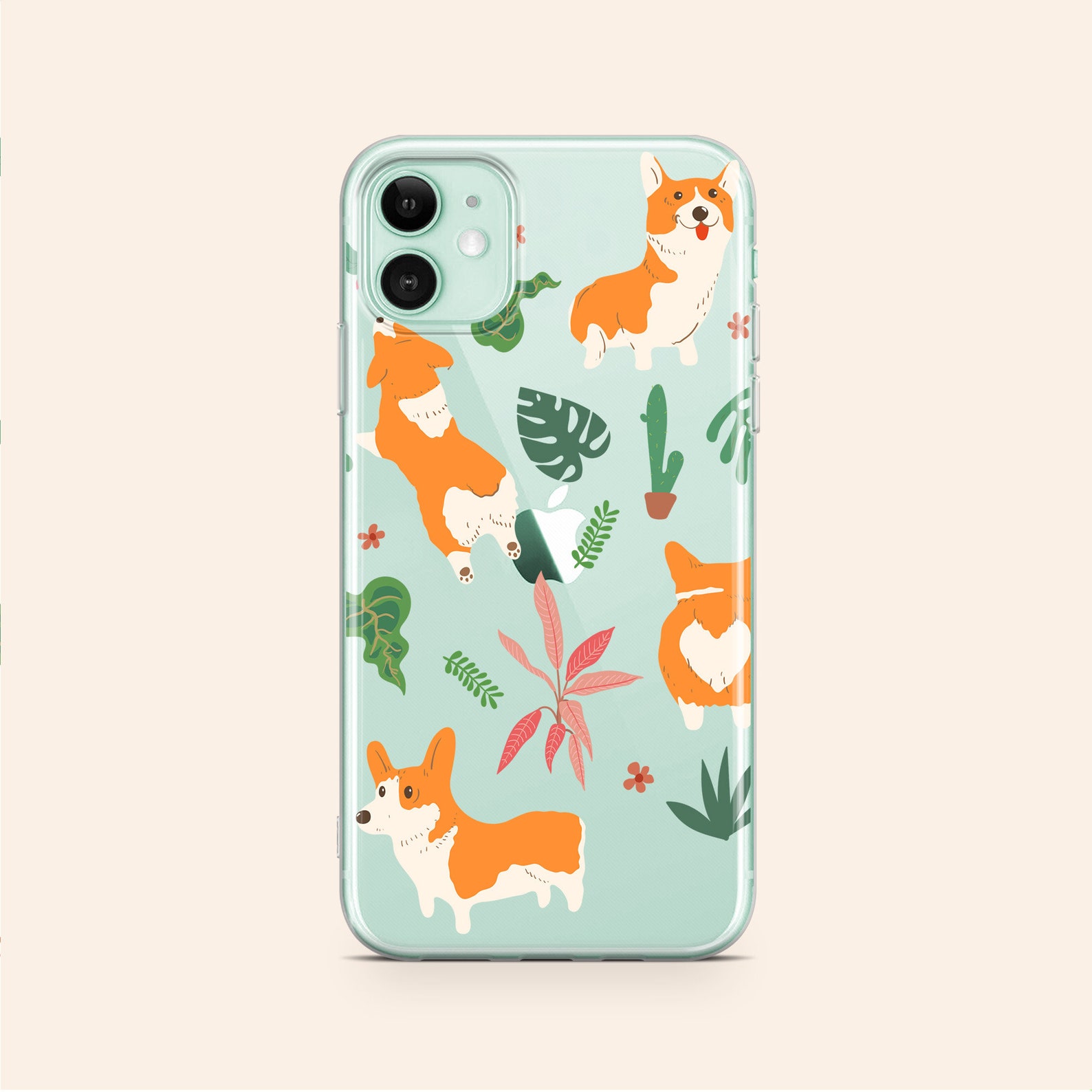 Cute Corgi Iphone 13 Case Corgis Iphone 12 Case Tropical - Etsy