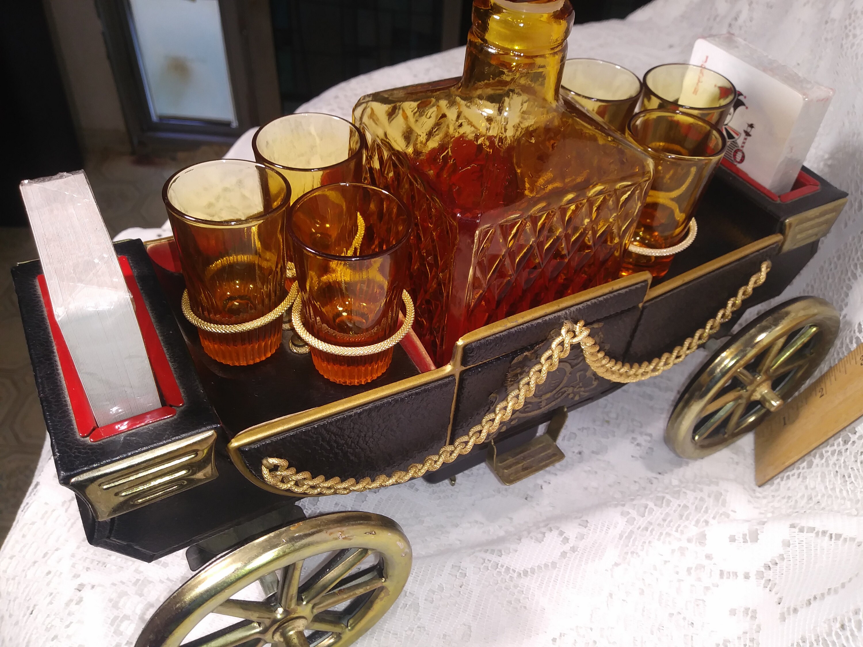 Vintage Carriage Music Box Decanter - Etsy