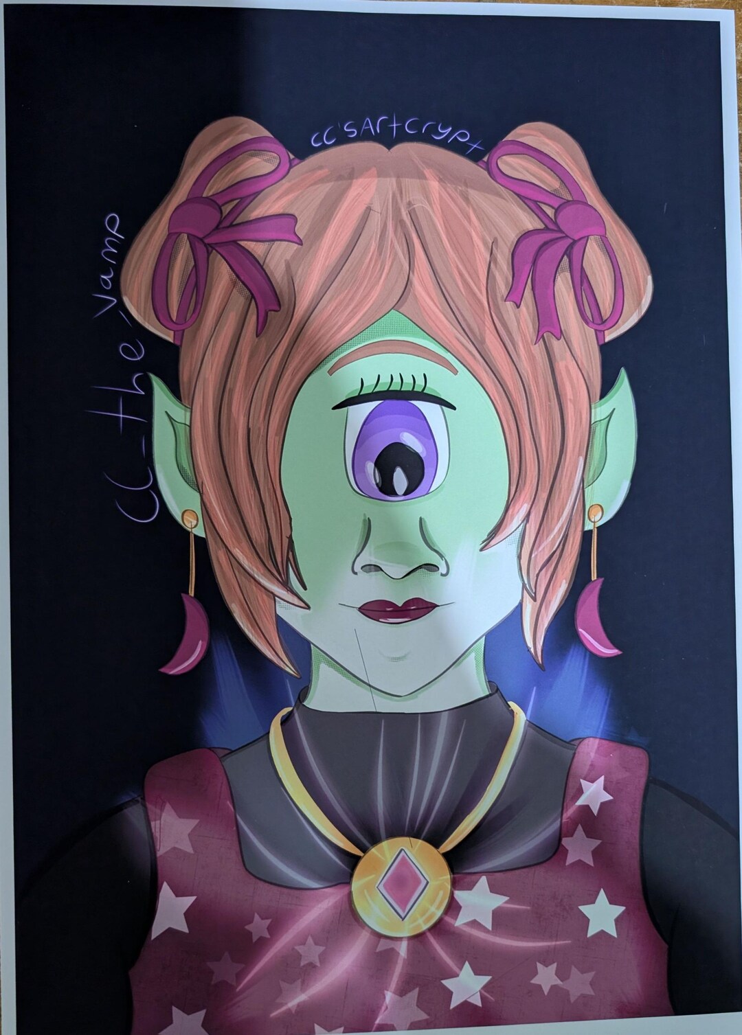 Cute Cyclops Girl Art Print: Original A5/A4 Illustration - Etsy