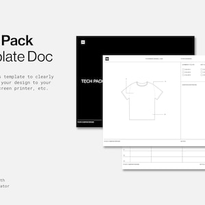 Complete Tech Pack Builder, Clothing Templates, Fashion Design Template ...