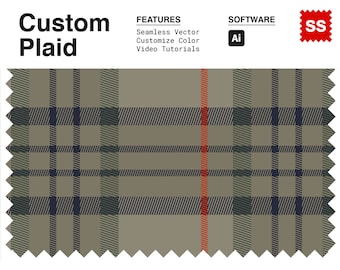 Custom Plaid Fabric - Etsy