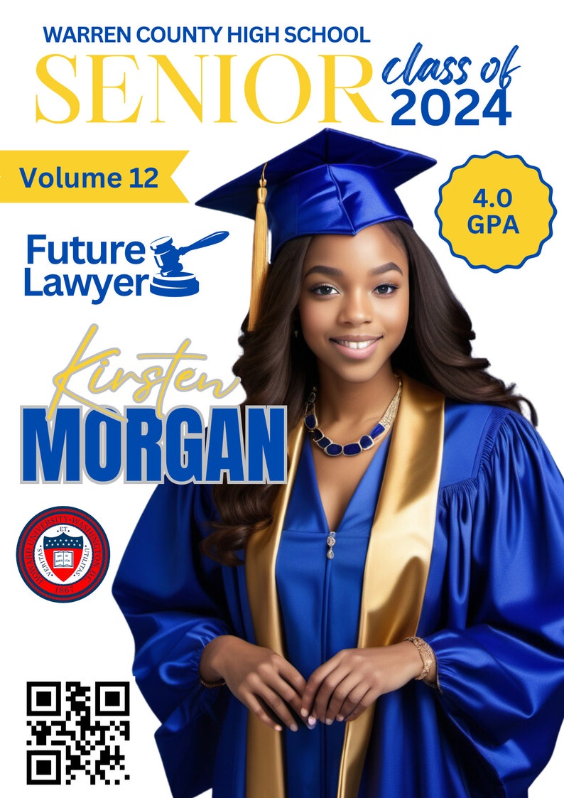 Senior Class of 2024 Graduation Magazine Bundle Template Canva Pro Grad ...