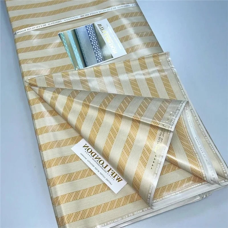 5 Meter 100% Cotton African Jacquard Basin Dress Fabric Bazin Riche ...