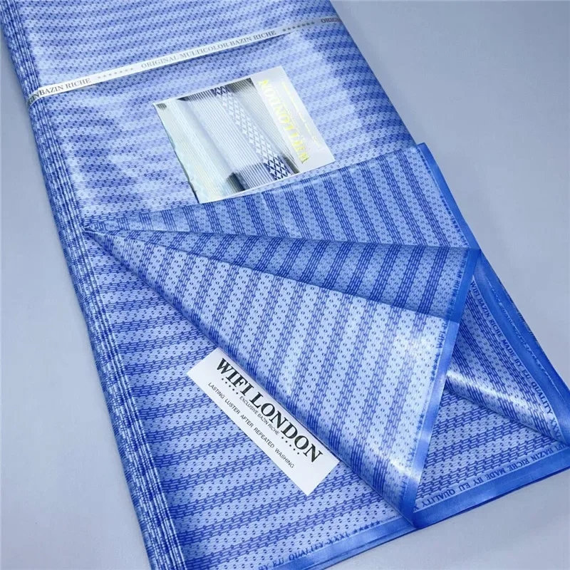 5 Meter 100% Cotton African Jacquard Basin Dress Fabric Bazin Riche ...