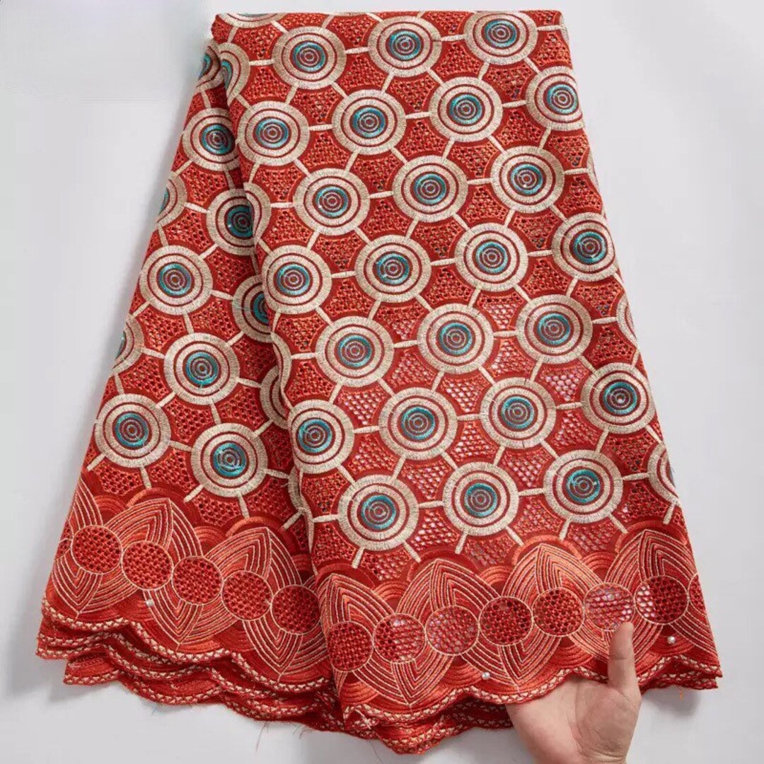 African Swiss Voile Lace Fabric With Stones 5yards Garment Materials ...