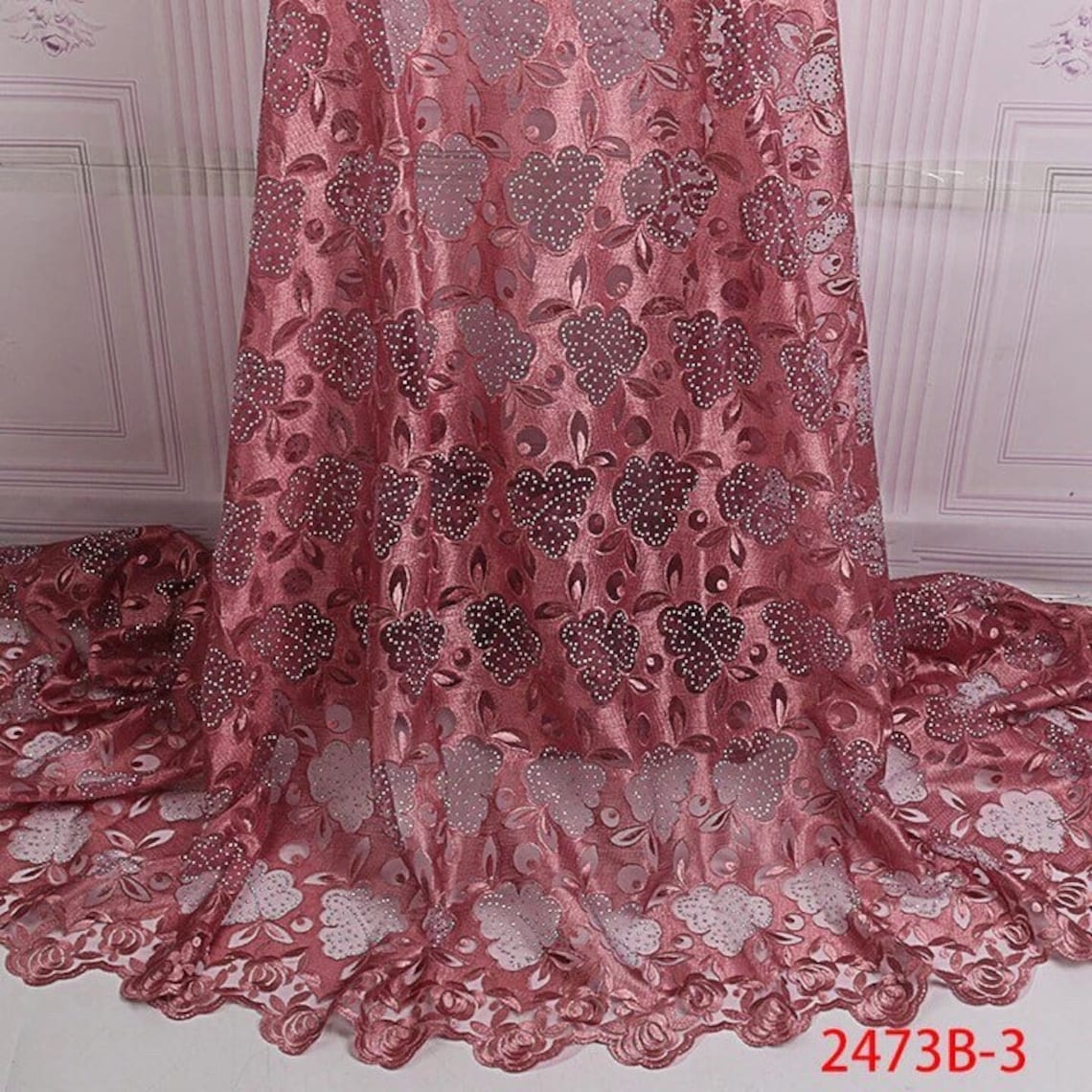 High Quality African French Net Lace Fabric Wit Stones French - Etsy UK