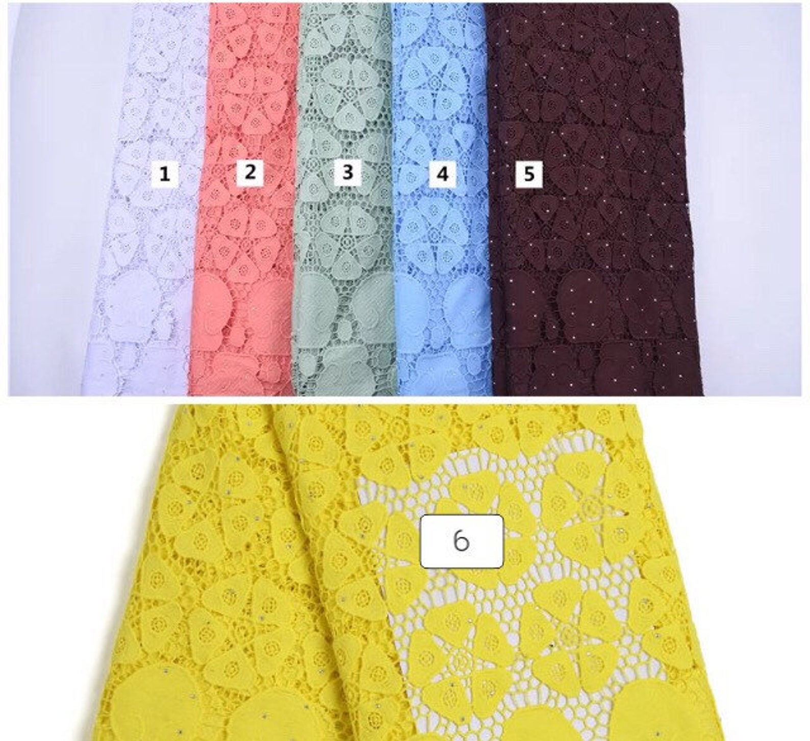 African Net Lace Fabric High Quality Nigerian Rhinestone Lace ...