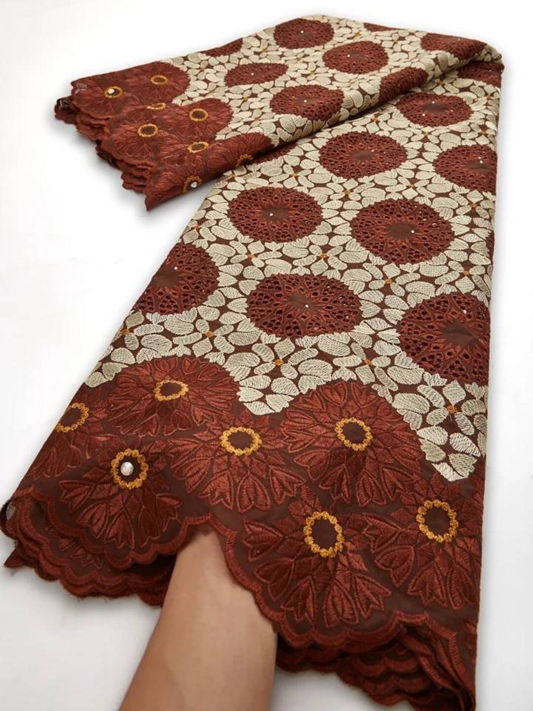 Latest Swiss Voile African Lace Fabric 5yards High Quality Cotton ...