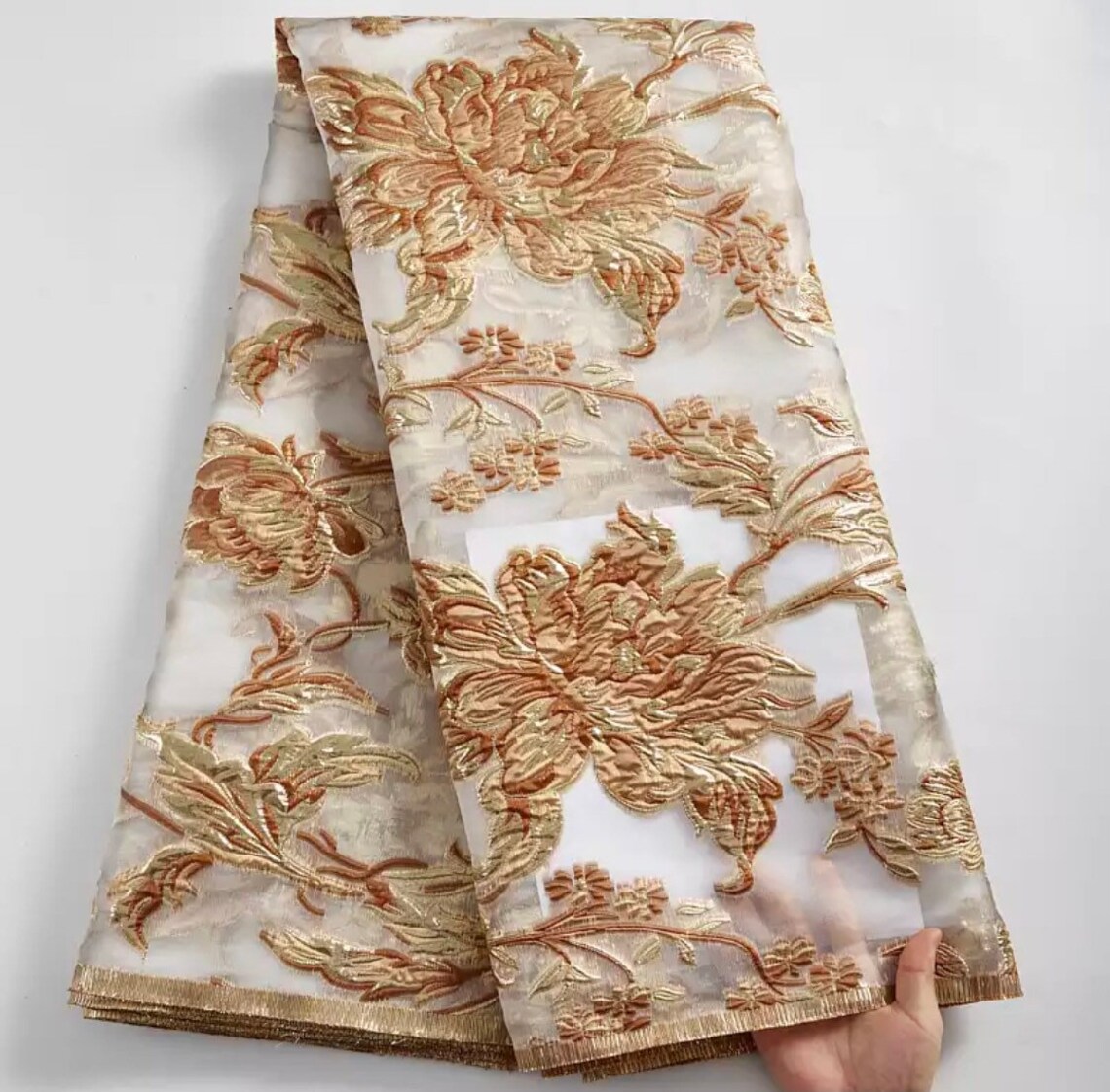 Red African Lace 2021 High Quality New Embroidery Bronzing Decal Lace ...