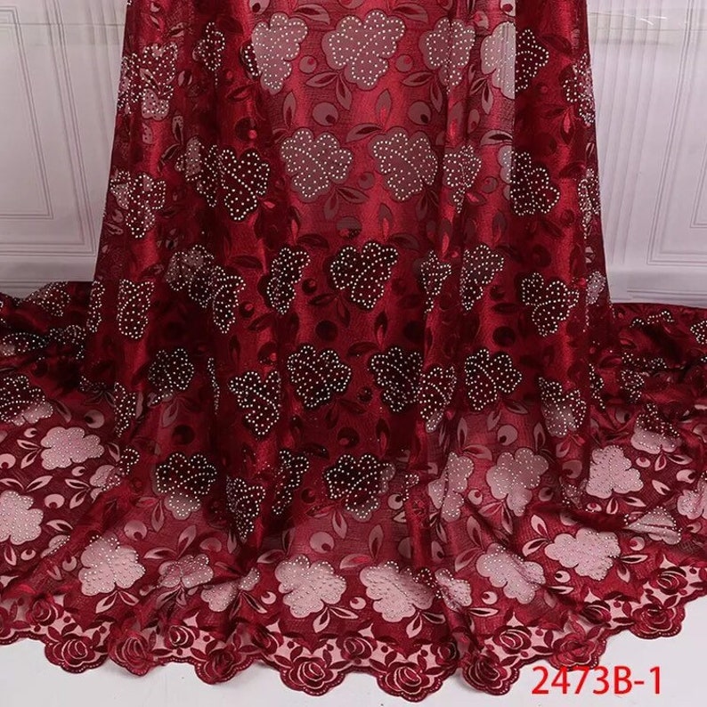High Quality African French Net Lace Fabric Wit Stones French - Etsy UK