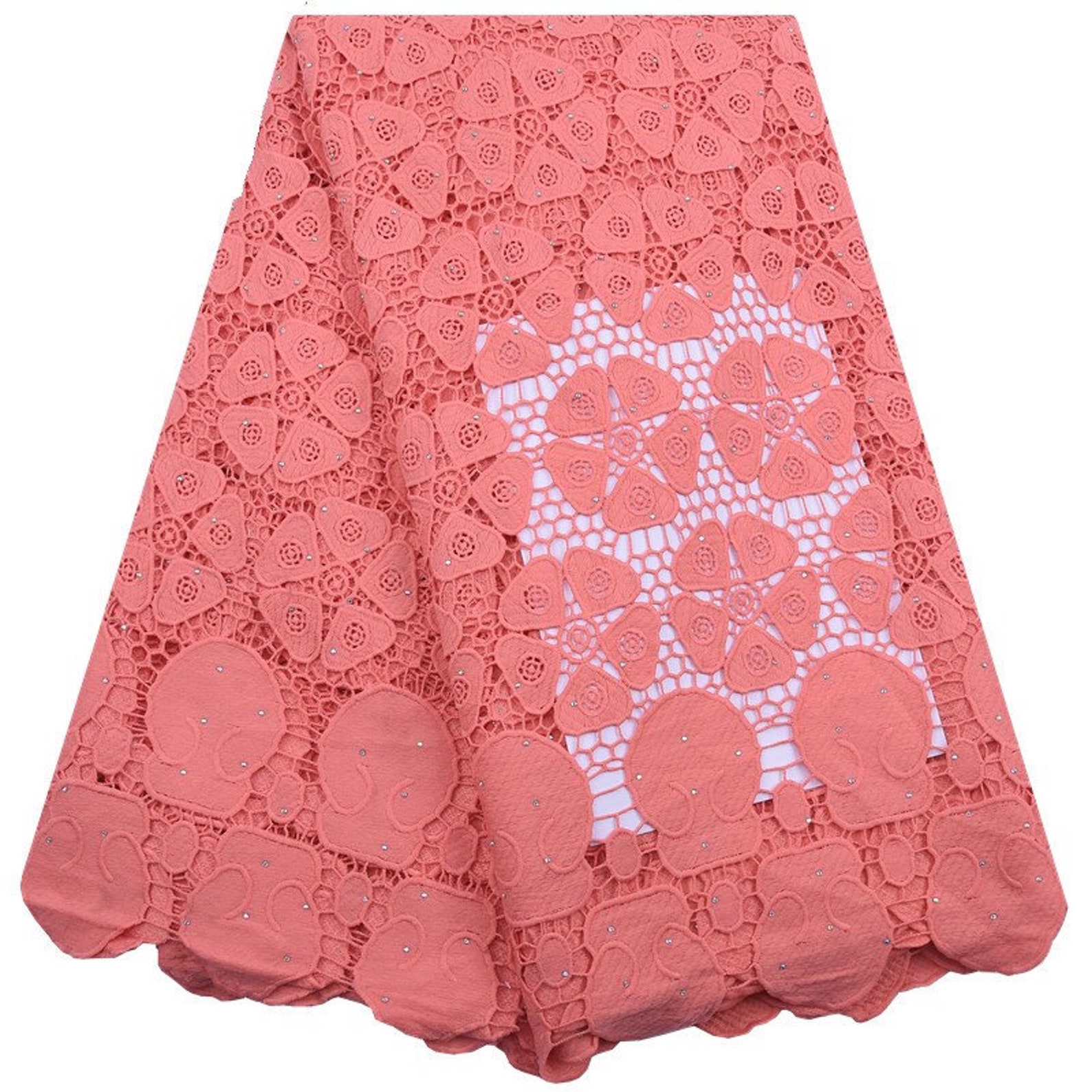 African Net Lace Fabric High Quality Nigerian Rhinestone Lace ...